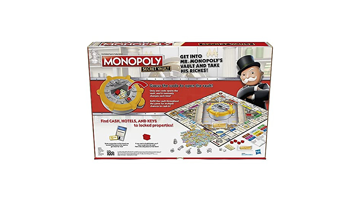 Monopoly Secret Vault Board Game for Kids Ages 8+ | Family Fun