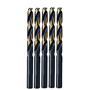 MAXTOOL No.23 5pcs Identical Jobber Length Drills Dia 0.154" HSS M2 Twist Drill Bits Wire Gauge Gage Numbered Straight Shank Drills; JBN02H10R23P5