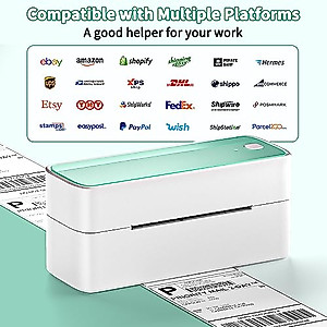 Phomemo Bluetooth Thermal Shipping Label Printer for Small Business, 241BT Wireless Thermal Label Printer for Shipping Packages, Compatible with iPhone, Android, Amazon, USPS