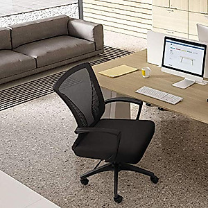 VICTONE Office Chair Home Office Desk Chair Task Mid Back Mesh Chair Ergonomic Swivel Lumbar Support Desk Computer Chair (Black)