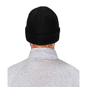 Rib Knit Winter Hat with Bump Cap Insert, Ergodyne N-Ferno 6811ZI, Black