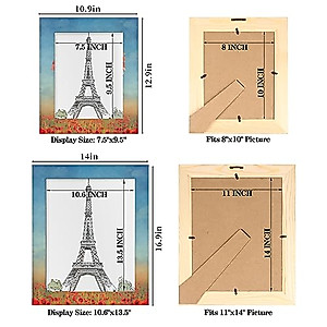 POFATO Tree Red Heart11x14 Picture Frame Wood Photo Frame for Tabletop Display Wall Mount Picture Frame Display 11 x 14 Inch Photo Wall Decor Home Gift Frames