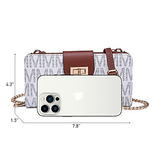 MKP COLLECTION Women Fashion Small Crossbody Shoulder Bag Cell Phone Zip Wallet Purse and Handbags Clutch with Credit Card Holder and Chain Strap