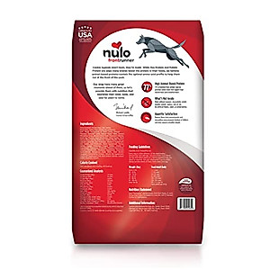 Nulo Frontrunner All Breed Adult Dry Dog Food, Premium All Natural Dog Kibble, Made with Ancient Grains Promote Fullness with Healthy Digestive Aid BC30 Probiotic & Antioxidants for Immune Health