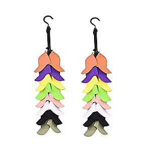 Yesok 2 Pack Hat Organizer Holder Rack, 16 Clips Closet Hanging Cap Racks Storage Hangers for Baseball Hats Ball Caps Golf Caps Beanies & Accessories