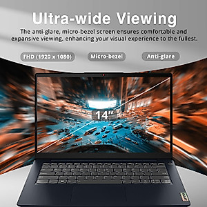 Lenovo IdeaPad 3i 14" FHD Business Laptop, Intel 12th Gen i5-1235U, 16GB RAM, 1TB PCIe SSD, Backlit Keyboard, Intel Iris Xe Graphics, 720P webcamI, Abyss Blue, Win 11, 32GB Hotface USB Card