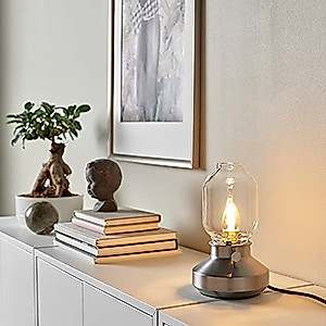 TARNABY Table Lamp 10'' (No Bulb) Stainless Finish LED Light 905.150.66, Silver