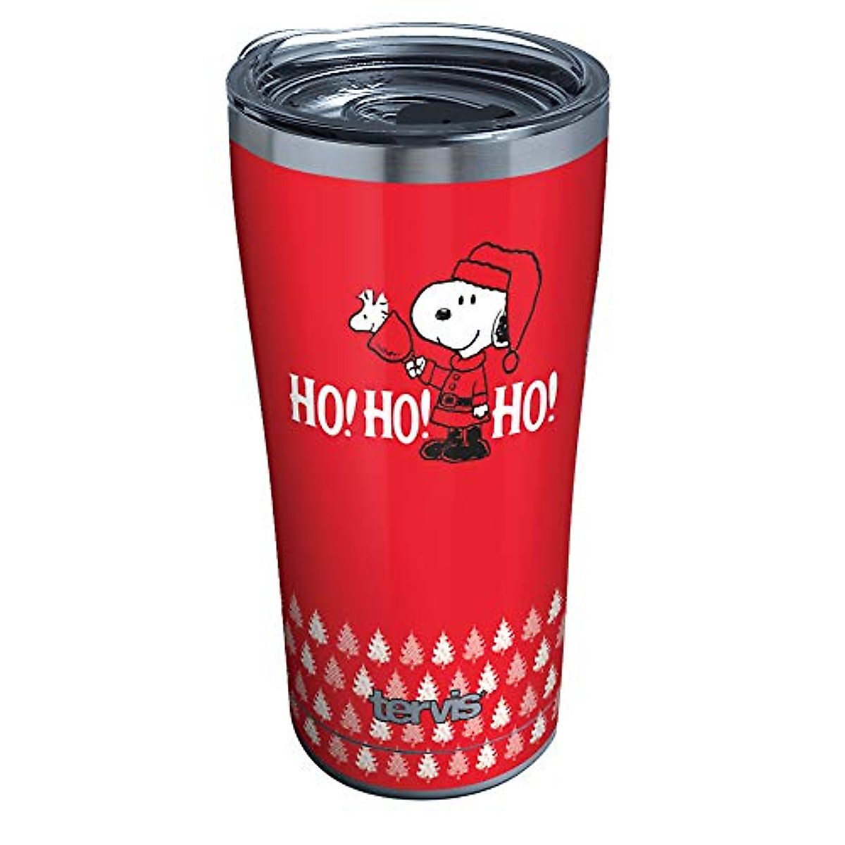 Tervis Peanuts Ho Ho Ho Christmas Holiday Triple Walled Insulated Tumbler Cup Keeps Drinks Cold & Hot, 20oz, Stainless Steel