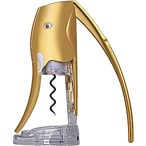 Catgod Wine Opener, Save Effort Lever Corkscrew Wine Opener, 3-in One Multifunctional Wine Opener with Foil Cutter, Pocket Model Wine Bottle Opener, Easy Wine Opener for Senior/Women/Men/Waiter (Blue)