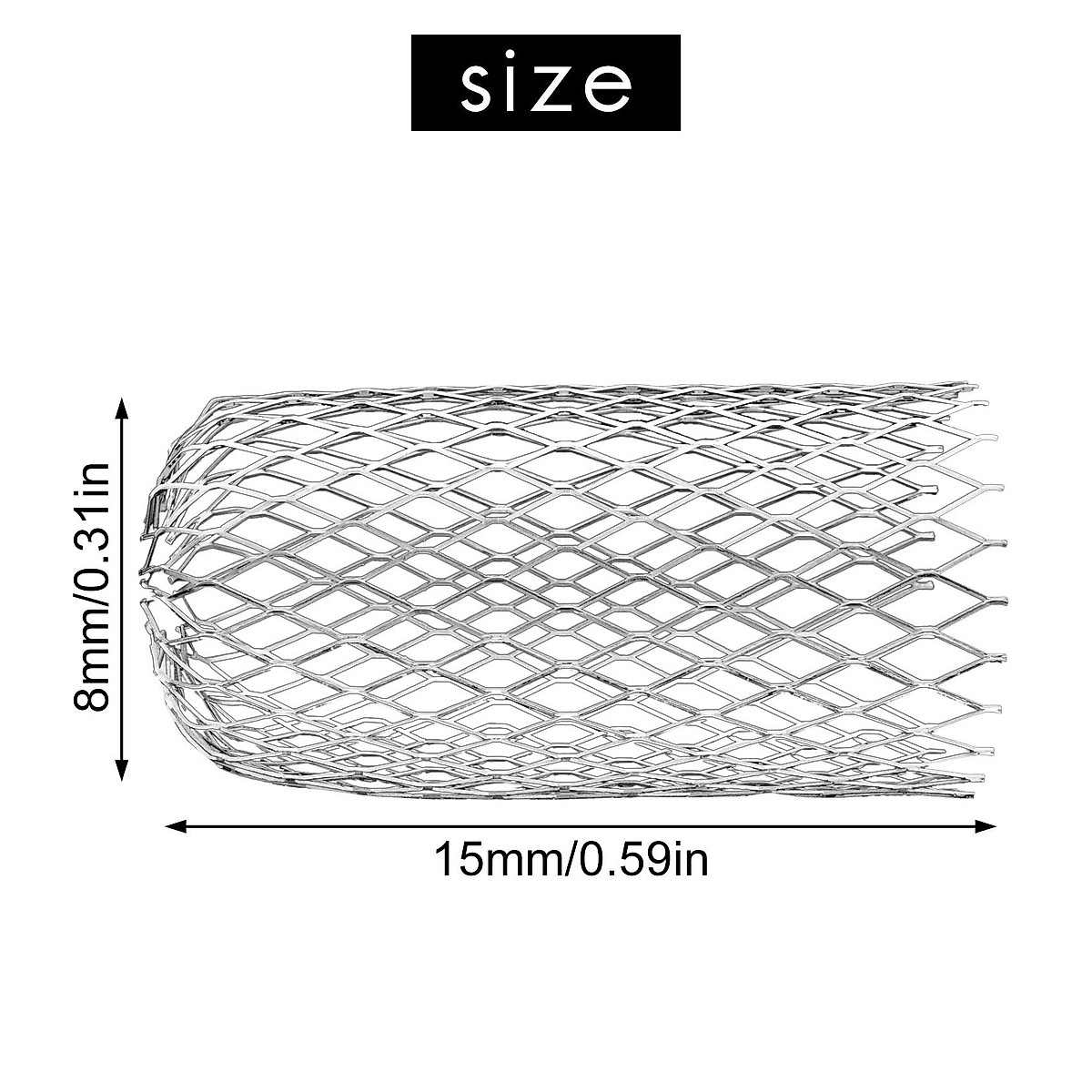 TAMOSH 6 Pack Gutter Guard 3 Inch Expandable Aluminium Filter Strainer Gutter Downspout Guard for Stopping Blockage Leaves