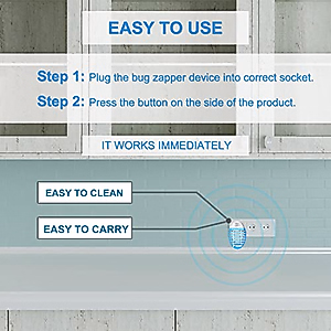 Fly Trap for Indoors, Electronic Mosquito Zapper, Plug in Bug Zapper, Mosquito Zapper with Blue Lights, for Home, Kitchen, Bedroom, Office(4 Packs)