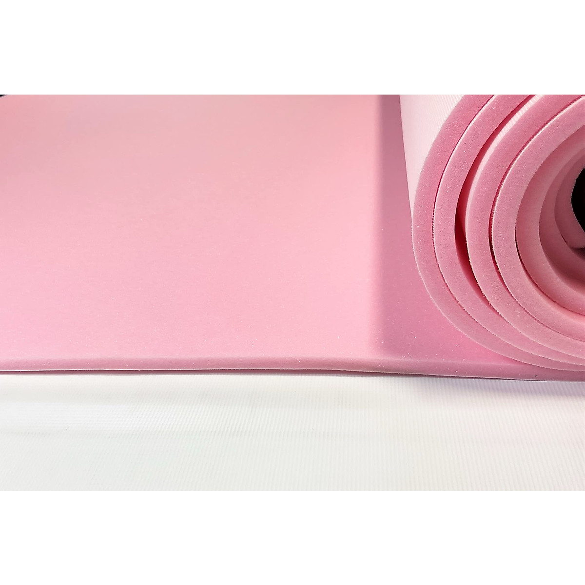 USA Fabric Store 1/2 in Pink Sew Foam Scrim Cloth Backed Premium Pleating Padding Upholstery 57 in Wide by The Yard