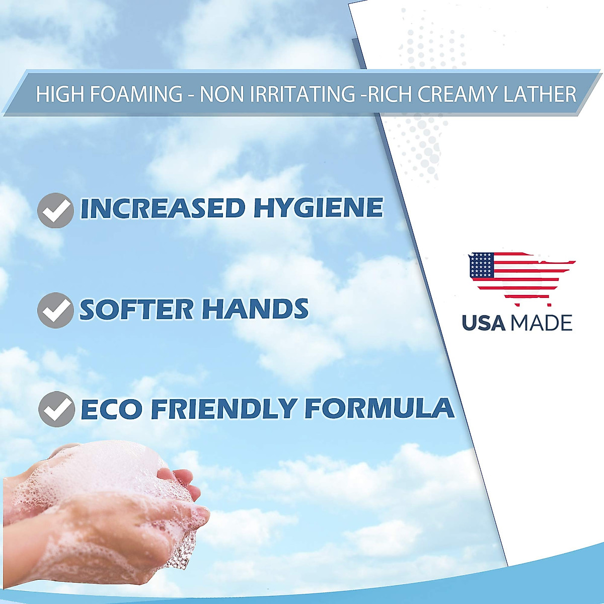 GreenFist Foaming Hand Soap Refills [ Foam Refill ] Gentle-Hand Wash Lemon Scent, 128 ounce (1 Gallon)