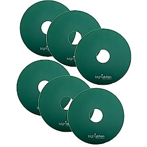 6 Silicone Dehydrator Sheets NON-Toxic for Nesco Round Dehydrators Fruit Roll Up Fruit Leather Circle ReUsable Flexible Non Stick - 6 FLAT Sheets