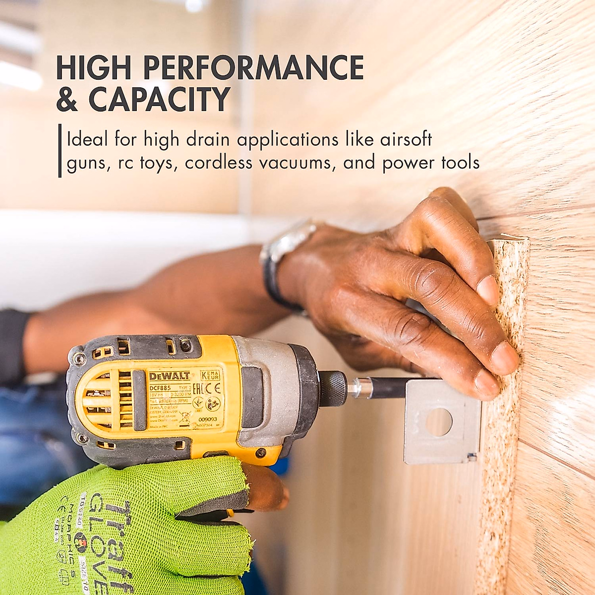 Tenergy NiMH SubC 5000mAh Flat Top Rechargeable Battery (No Tabs) - 10 Pack