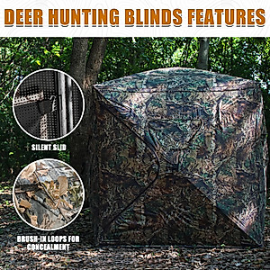 Hunting Blinds and Silent Hunting Clothes for Men Fleece Lining, Safety Strap Compatible
