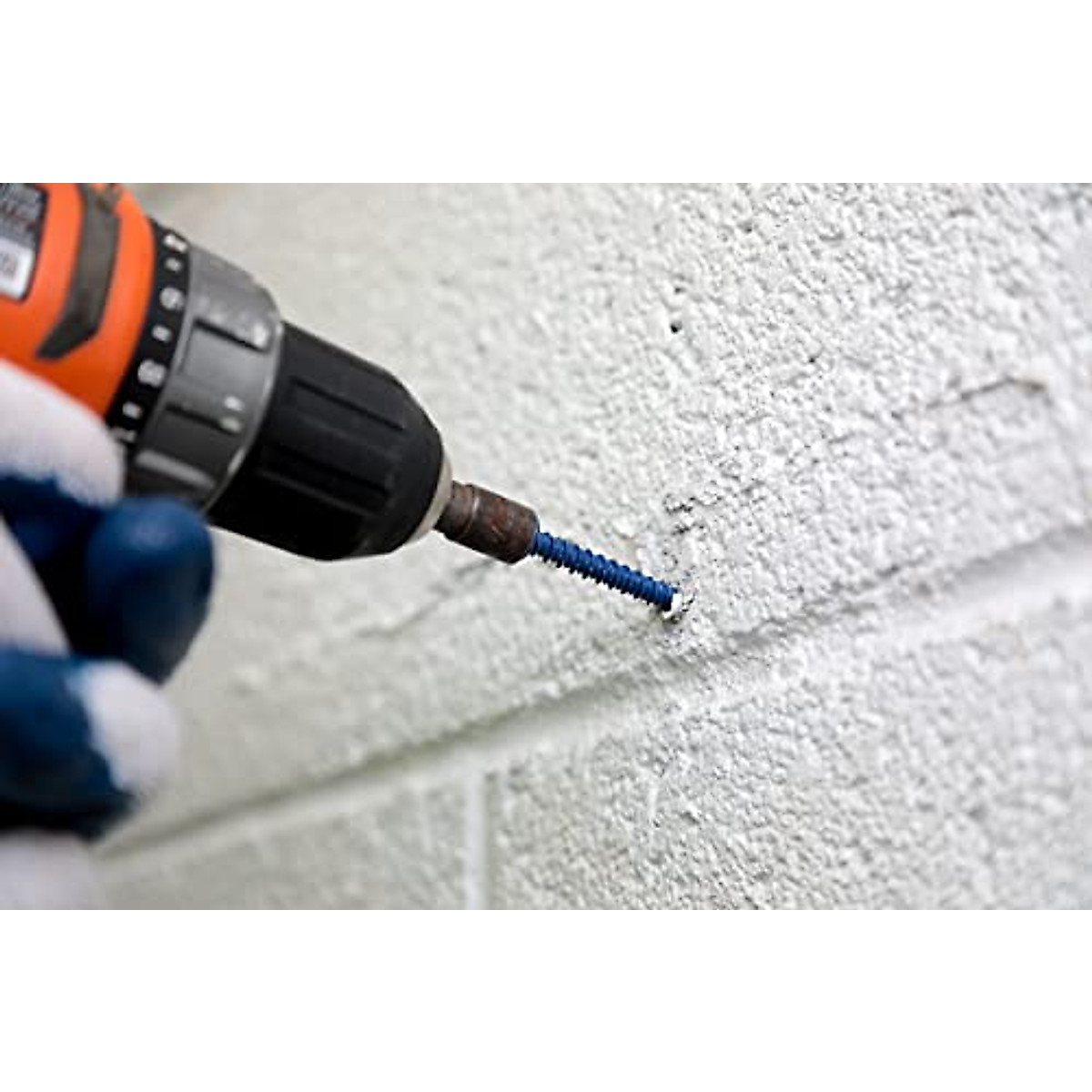 Wej-It Wej-Con Concrete Screws,1022 Heat Treated Carbon Steel, Blue R-Blocker Finish (3/16" x 1-1/4", Hex Head)