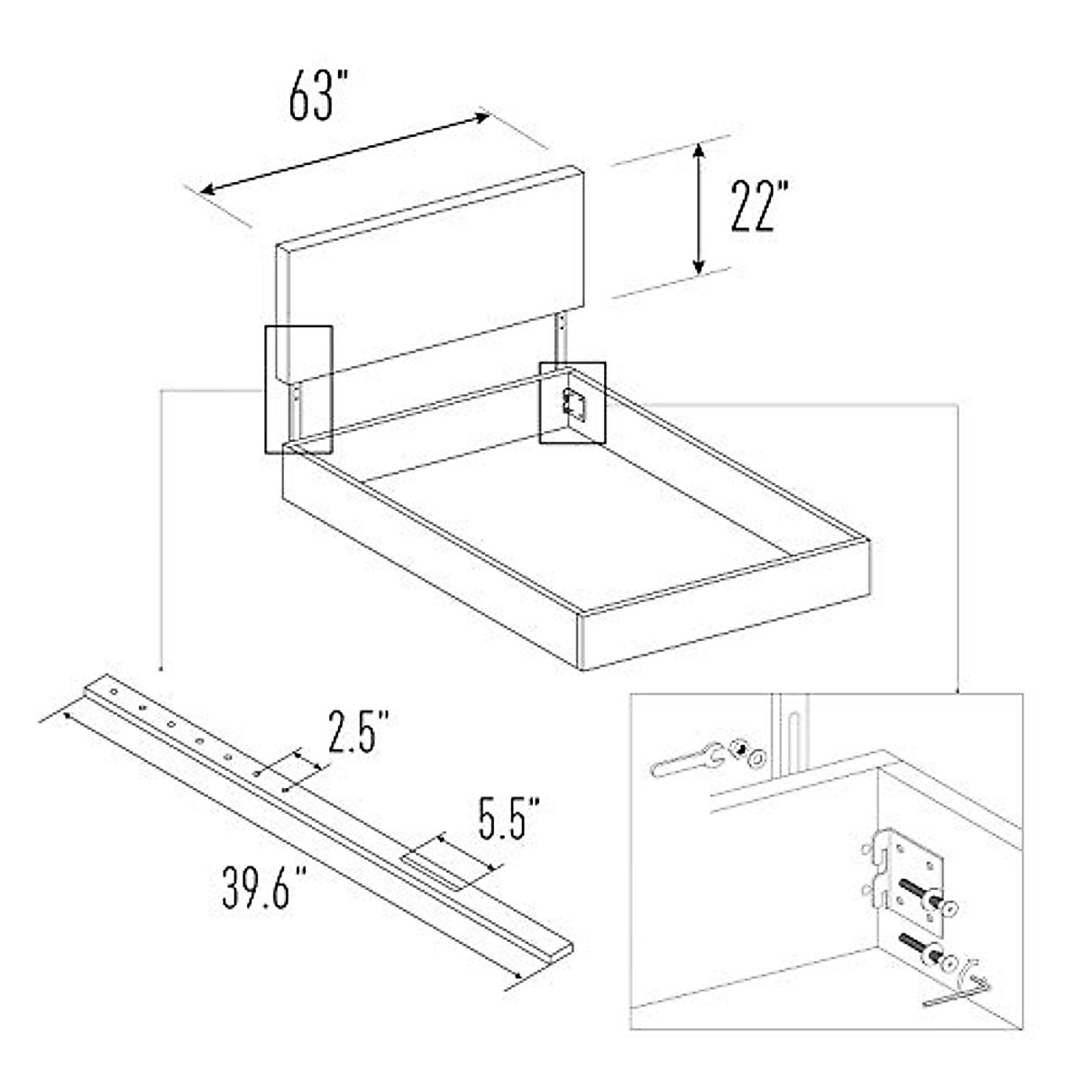 Lunarable Turquoise Headboard, Aged Wooden Planks Texture Image Vertically Striped Surface Floor Rustic Design, Upholstered Decorative Metal Bed Headboard with Memory Foam, Queen Size, Turquoise