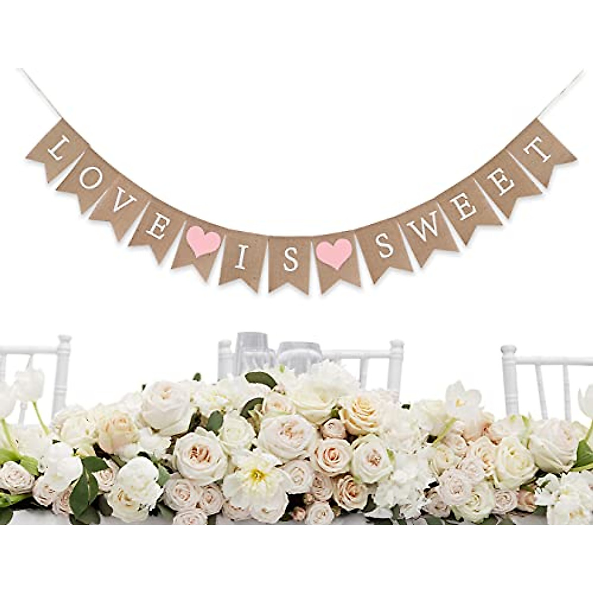 Love is Sweet Burlap Banner - Love is Sweet Decorations, Sweets Burlap Banner,Baby Shower,Photo Decoration Props, Rustic Wedding Bridal shower Decor
