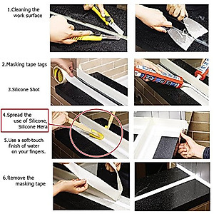 Caulk Caulking Silicone Sealant Finishing Tool Spreader Spatulas Applicator Rubber Tools 4 Size Set