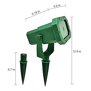 Premium Christmas Outdoor Waterproof Laser Projector Light- Moving RGB 20 Patterns- with RF Remote Control and Timer, Perfect for Lawn, Party, Garden Decoration- Green