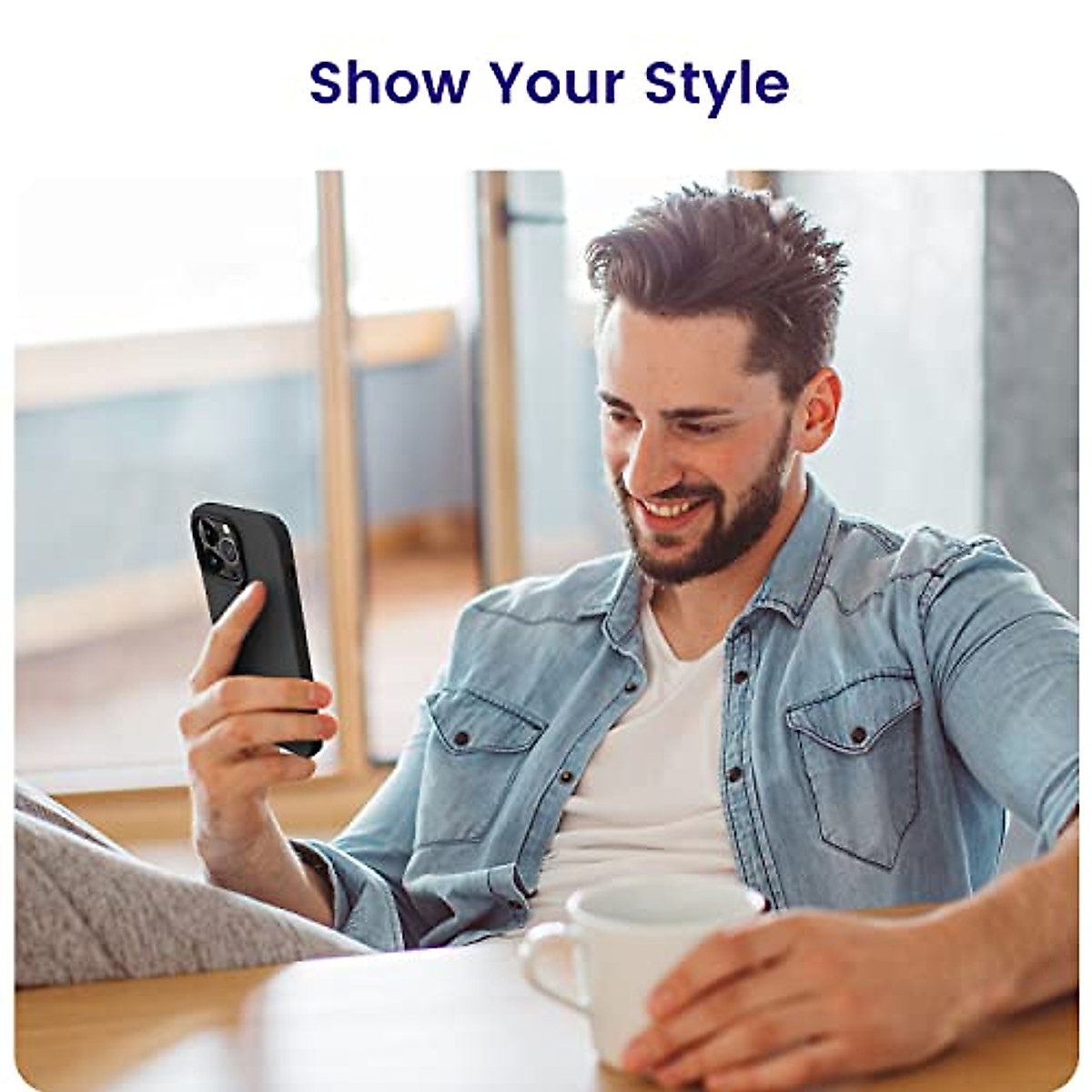 OTOFLY Designed for iPhone 14 Pro Max Case, Silicone Shockproof Slim Thin Phone Case for iPhone 14 Pro Max 6.7 inch (Black)