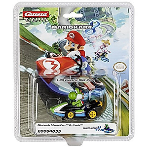 Carrera 64035 Mario Kart - Yoshi 1:43 Scale Analog Slot car Vehicle for GO!!! Electric and Battery Slot car Racing Track