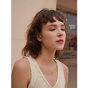 S.Leaf Threader Earrings for Women Threader Earrings Sterling Silver Chain Earrings Tassel Earrings Gold Earrings for Women 3cm