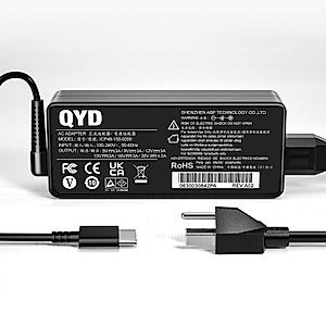 QYD 90W USB C Type C Laptop Charger Compatible with HP Spectre X360 15-BL000 15T-BL000 15-CH000 15T-CH000 EliteBook X360 1040 G8 G7 G6 Envy X360 15-ew0023dx 17-cr0797nr Pavilion Plus 14 Power Adapter