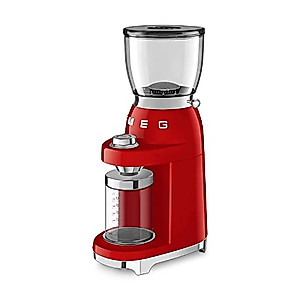 Smeg 50's Retro Style Aesthetic Coffee Grinder, CGF01 (Red) Large