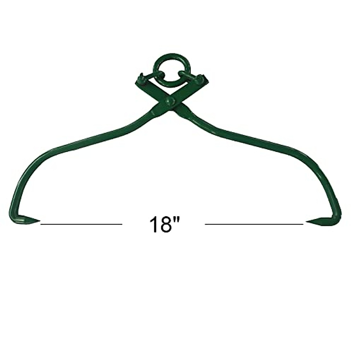 Timber Claw Hook, 18in - Log Lifting Tongs Heavy Duty Grapple Timber Claw, Lumber Skidding Tongs Logging Grabber 18" Jaw Opening