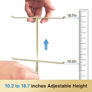 Josmimic Jewelry Organizer Marble Necklace Stand: Small Necklace And Bracelet Holder Organizer for Women Gold