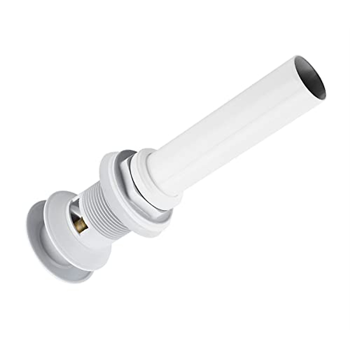 White Drain Stopper, Kitchen Bathroom Basin Sink Coating Brass Drainer for Washbasin Bath Up with Overflow Hole Tub Ceramic