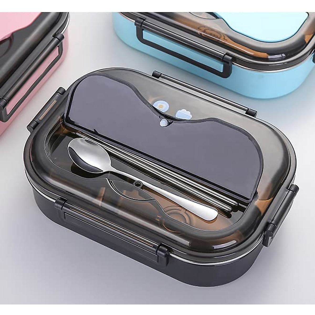 Tinaforld 304 Stainless Steel Thermal Lunch Box Leakproof Food Storage Containers, Bento Box for Adults,Men,Women
