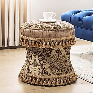 Jennifer Taylor Home Leona Decorative Ottoman, Brown