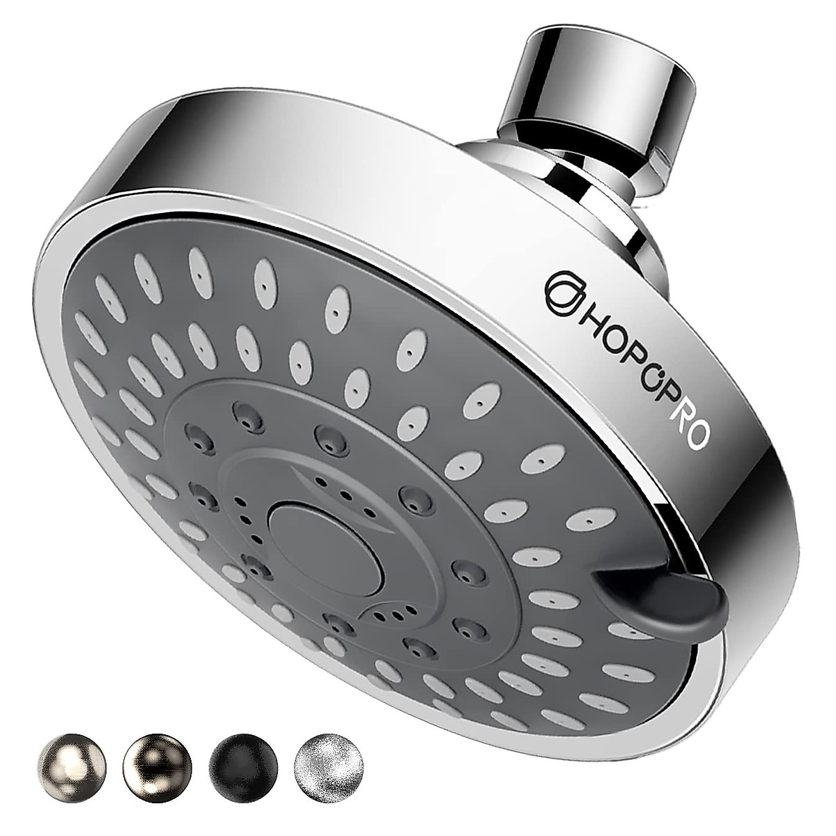 HOPOPRO NBC News Consumer Reports Recommended Shower Brand, 7 Inch High Pressure Shower Head and Shower Arm for Healthy Luxury Shower Experience Even at Low Water Flow - Chrome