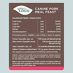 NATURE'S LOGIC Dog Food Canine Meal Feast, Pork