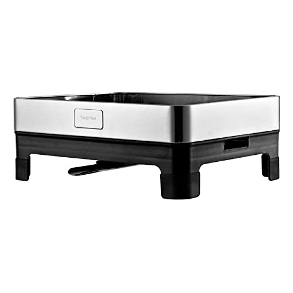 happimess DSH1004A Simple 20.75' Fingerprint-Proof Stainless Steel 2-Tier Dish Drying Rack, Dish Rack with Swivel Spout Tray, Utensil Holder, Stainless Steel/Black, Silver/Black