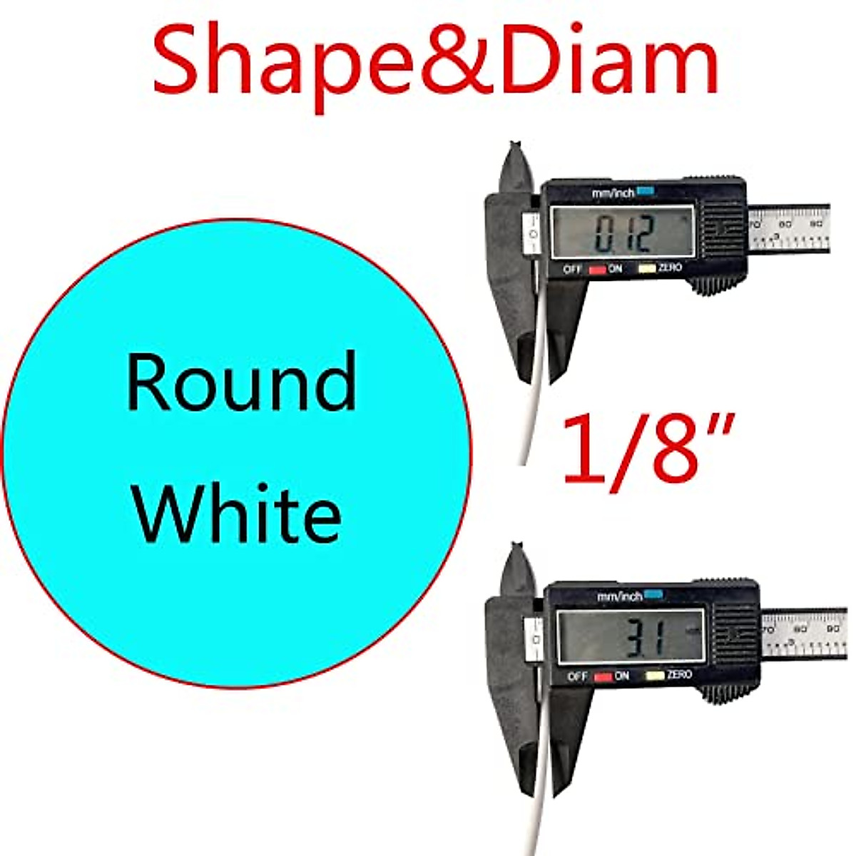 Rattan Repair Kit,Round Synthetic Rattan Fix Kit Vinyl Plastic Waterproof Brown Woven Rattan for Garden Patio Furniture and Rattan Chair Sofa Couch Basket Replacement-1LB(Round White)