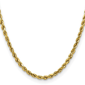 Avariah 10k Yellow Gold 4mm Semi-solid Diamond Cut Rope Chain - 24"