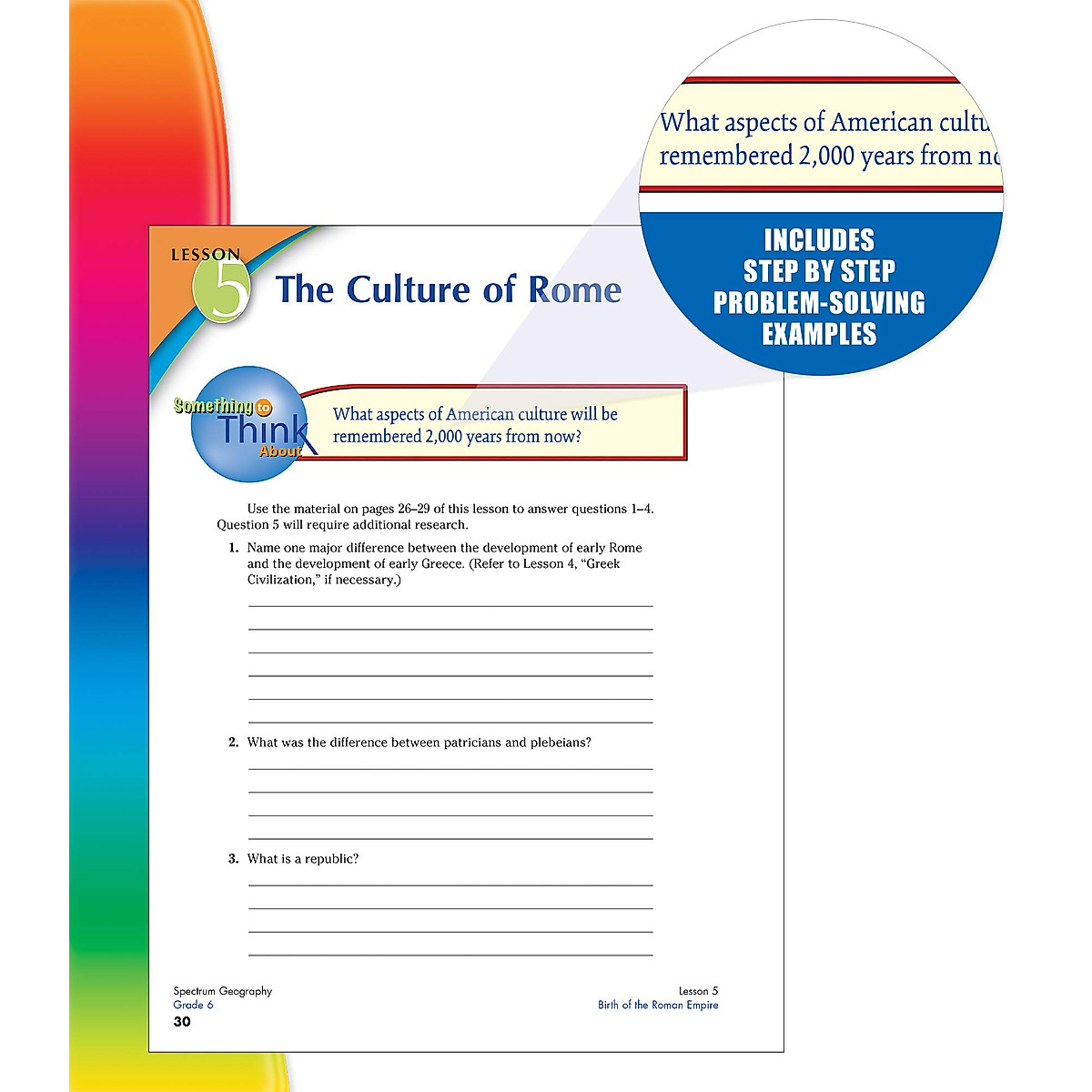 Spectrum Grade 6 Geography Workbook, 6th Grade Workbook Covering International Current Events, World Religions, Migration World History, and World Map ... or Homeschool Curriculum (Volume 96)