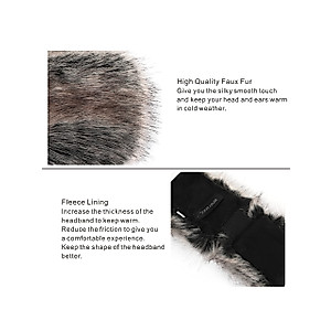 Rulala Fancy Faux Fur Headband for Women Winter Earwarmer Earmuff with Elastic(Multicoloured)
