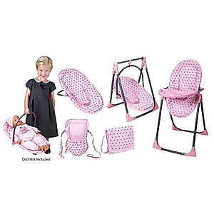 Lissi Baby Doll 6-in-1 Convertible Highchair Play Set