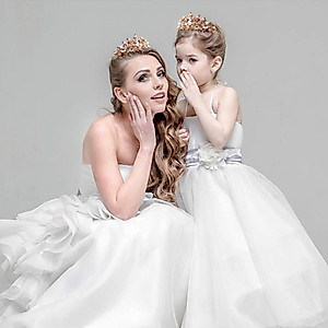 NODG Rose Gold Tiaras and Crowns for Women Pink Crystal Wedding Tiaras for Women Birthday Party Headbands Prom Pageant Tiara Headband Rhinestone Bridal Crown for Bride