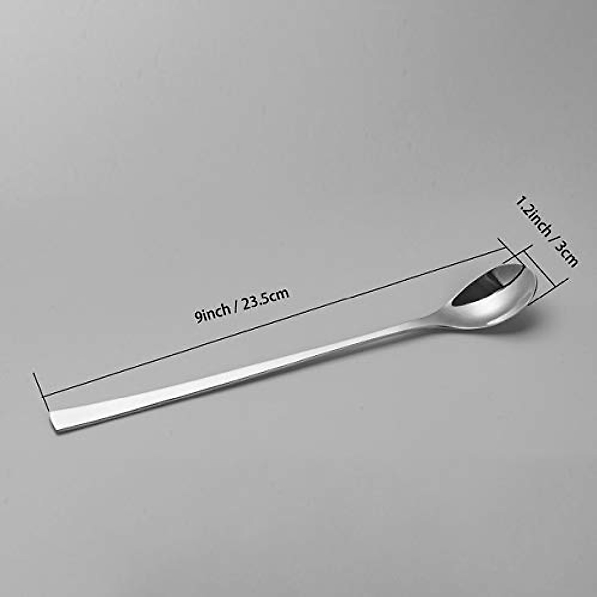 IMEEA Iced Tea Spoons Long Handled 18/10 Stainless Steel Stirring Spoon 9-Inch Bar Spoon Cocktail Mixing Spoon, Set of 6