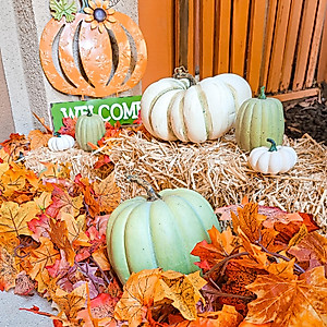 CQURE 2 Pack Fall Leaf Garland, Hanging Vines Garland Artificial Fall Maple Leaves Garland Thanksgiving Decor for Home Wedding Fireplace Party