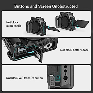 SmallRig M50 /M50 II /M5 Cage (Upgraded), Aluminum Alloy Video Film Movie Making Rig with Integrated Grip and NATO Rail for Canon M50 /M50 II /M5 2168C