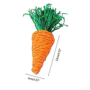 5 Pack Hay Treat Pet Chew Toys for Chinchilla Guinea Pig Rabbit Hamster Gerbil Degu Bunny Natural Grass Cage Accessories Grass chew Toys for Rabbit