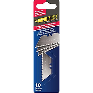 Rapid Edge All-Purpose Serrated Utility Knife Blades (10 blades) (1 Pack)