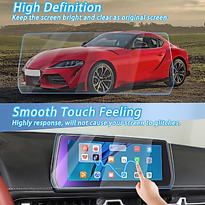 Daeiclru Screen Protector Fit for Toyota Supra GR A90 A91 MK5 2019-2022, Navigation Display Protective Film, HD Clear Tempered Glass Anti-Scratch Protective Film Supra Accessories